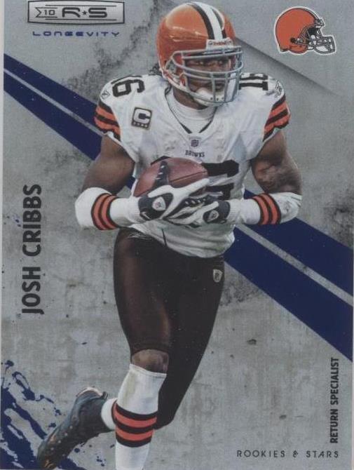 2010 Panini Rookies & Stars Longevity - Josh Cribbs #35 Sapphire /50 ...