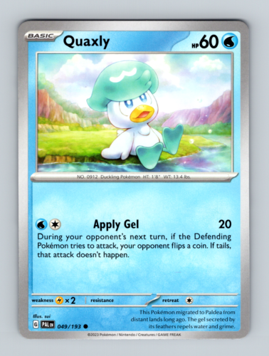 Pokemon TCG - Quaxly - 049/193 Scarlet & Violet: Paldea Evolved NM | eBay