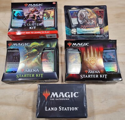 4 x MTG Magic the Gathering Arena Starter Kit + 400 Basic Lands Land ...