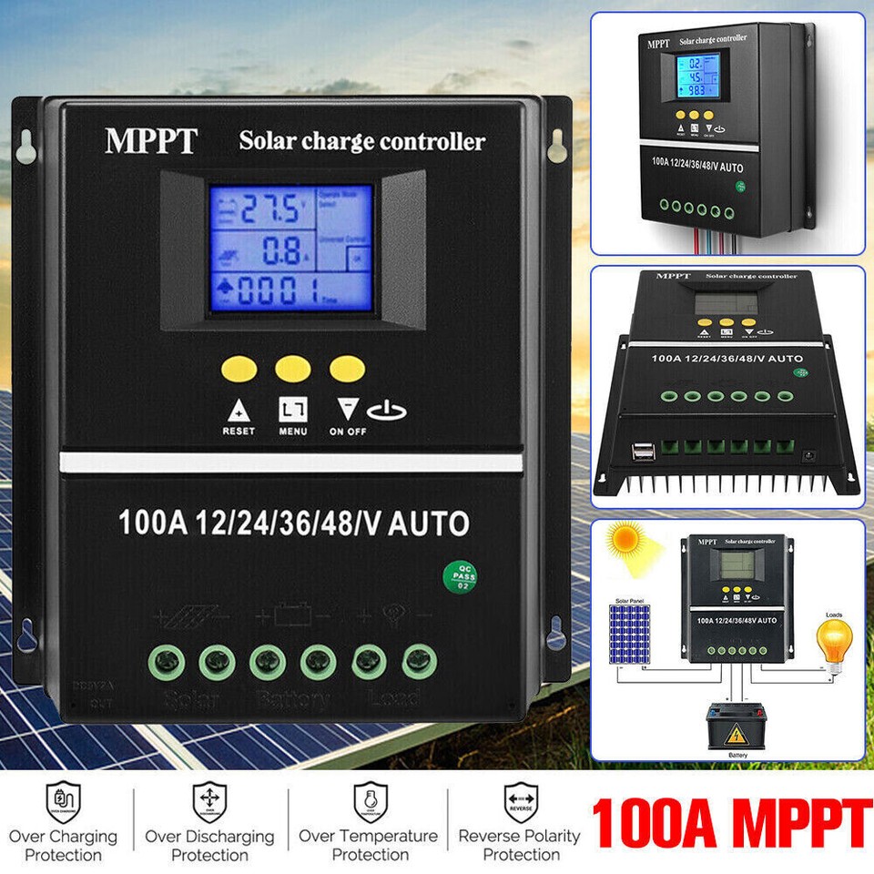 4000W 100A MPPT Solar PV Regulators 12V/24V/36V/48V Solar Charge ...
