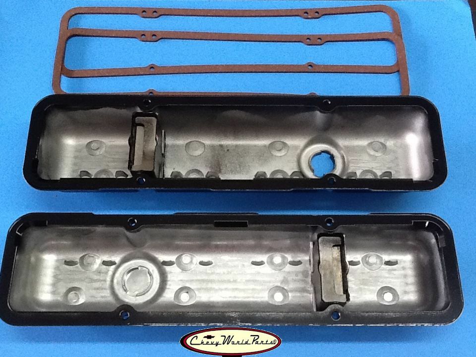 69-74 CAMARO Z28 & LT1, 69-82 CORVETTE NEW BLACK ALUMINUM VALVE COVER ...