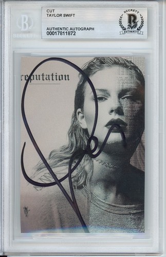 TAYLOR SWIFT Reputation Album Cover Print Signed Autographed Cut BAS ...