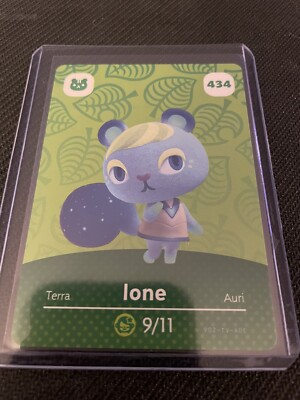 Ione #434 Animal Crossing Amiibo Card AUTHENTIC Series 5 NEW NEVER ...