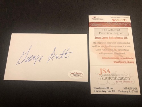 JSA George Scott “Boomer” Red Sox Signed Index 3x5 Autographed Card 691 ...