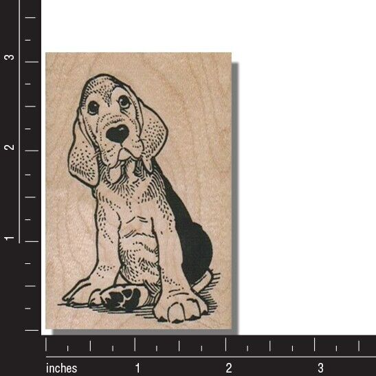 Mounted Rubber Stamp, Basset Hound Puppy, Dog Stamp ,Animal,Big Paw ...