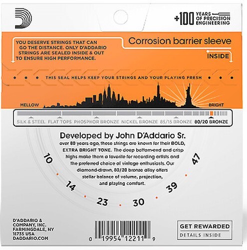 D'Addario EJ10 010 " -047 " - String Set for Western Guitar | eBay