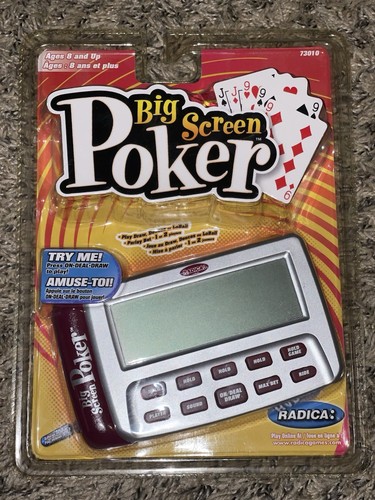 NEW Radica Big Screen Poker 2002 Electronic Handheld Game 73010 Factory ...