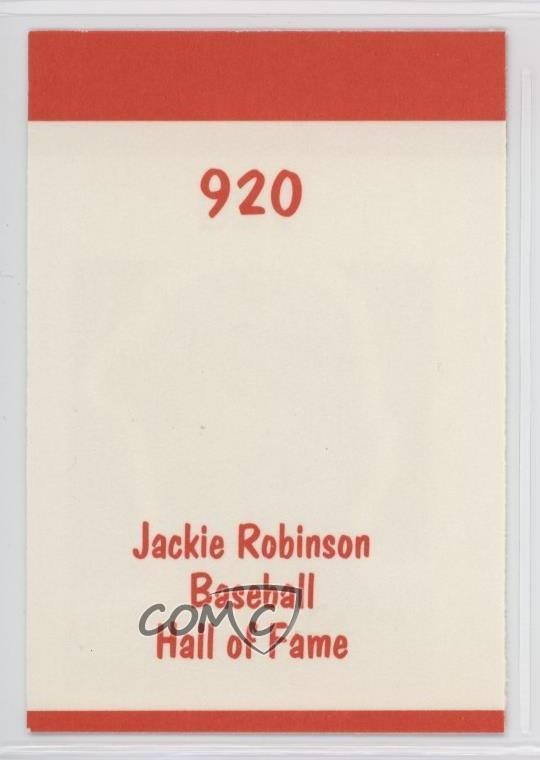 1987 Motto Game Cards Jackie Robinson #920 HOF 0d08 | eBay