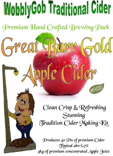 WobblyGob Traditional Cider making kit,4kg, 40 Pint, home brew pack ...