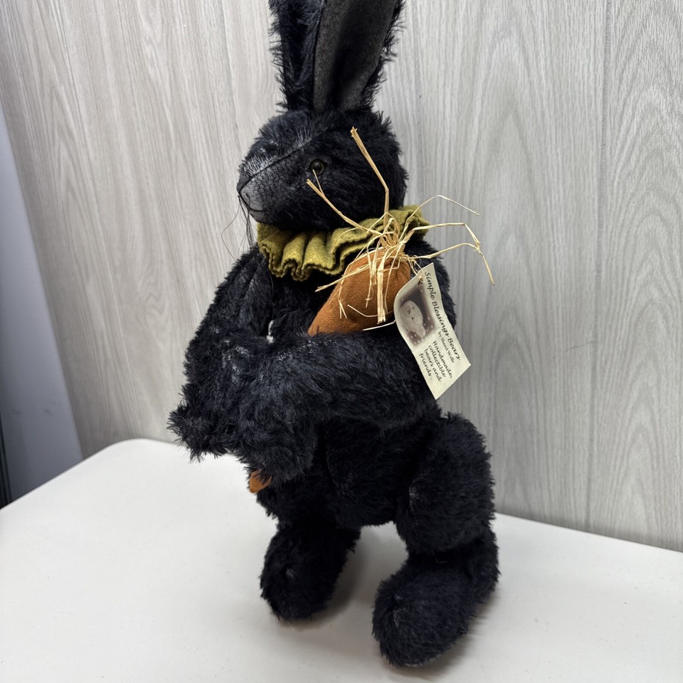 OOAK Sheryl Wells German Mohair 25" Primitive Hare with Carrot ...