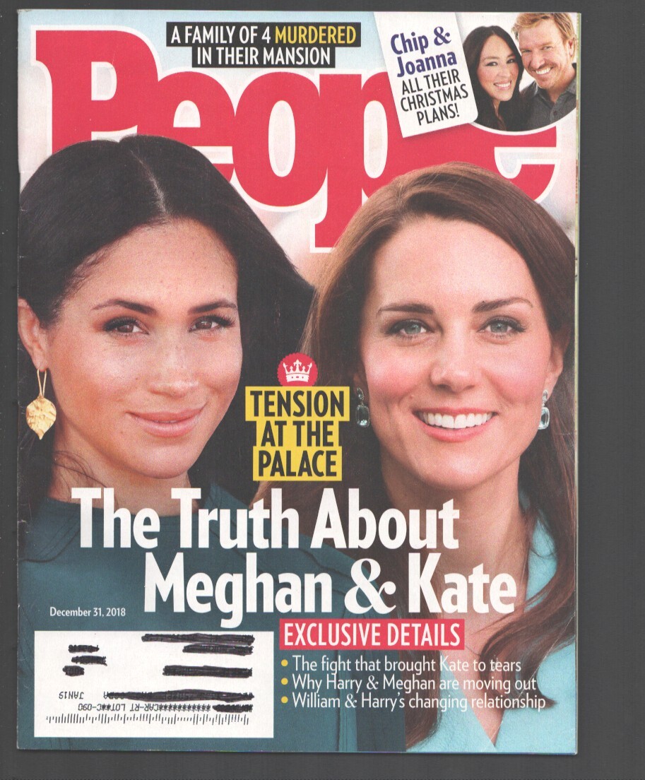 MAG: People 12/31/2018-Truth About Meghan & Kate-Sandra Bullock-Caneiro ...
