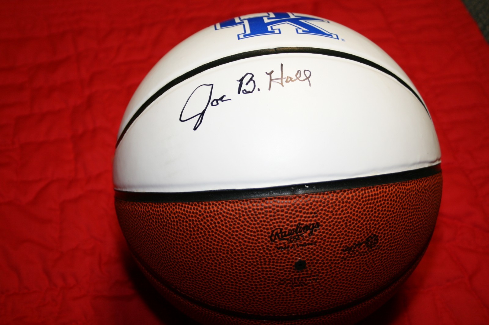 JOE B HALL AUTOGRAPHED AUTO SIGNED RAWLINGS BASKETBALL UK KENTUCKY ...