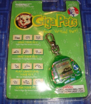 Giga Pets KFC Bitty Kitty Electronic Keychain Tiger New Virtual Pet | eBay