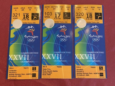 3 Sydney 2000 Olympics Ticket Lot - Handball, Volleyball, Water Polo | eBay