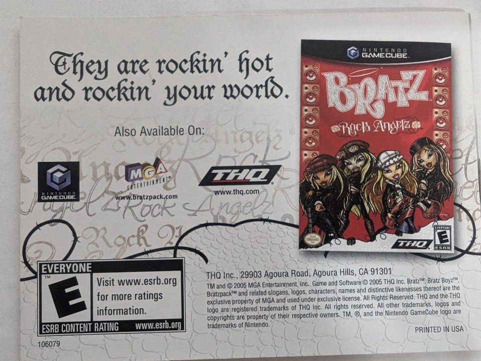 Manual Only - Nintendo Game Boy Advance Bratz Rock Angels | eBay