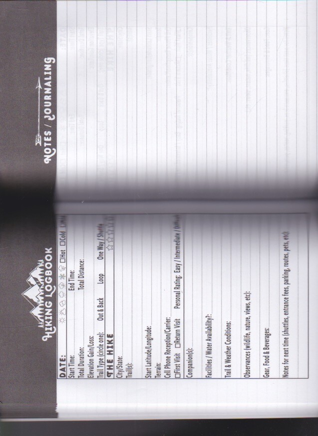 Hiking Logbook: Hiking Journal W/Prompts To Write In, Trail Log Book ...