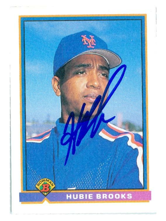 Hubie Brooks autographed baseball card (New York Mets) 1991 Topps ...