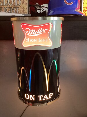 Miller High Life ON TAP wall Mounted Rotating Beer Sign With Colored | eBay