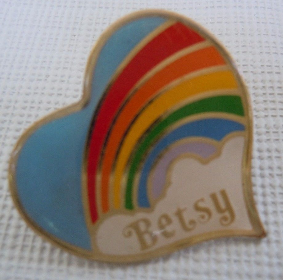 Vintage Rainbow Heart Personalized Pin Many Names to Choose From | eBay