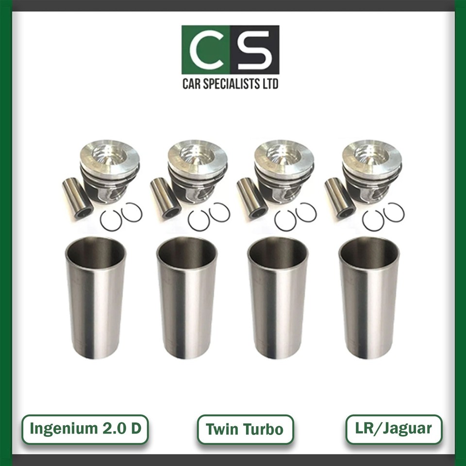 JAGUAR E F PACE 204DTA TWIN TURBO 4 PISTONS CYLINDER LINERS FULL GASKET ...