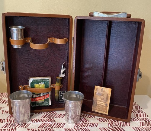 Travel Bar Set Locking With Key, Handle, Bakelite Bottle Opener, S/S ...