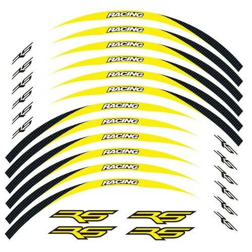 Motorcycle Rim Stripes Wheel Decals Tape Stickers For Aprilia RS 20/125 ...