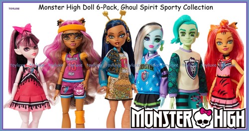 Monster High 6-Pack Ghoul Spirit Sporty Collection Set G3 2022 Dolls ...