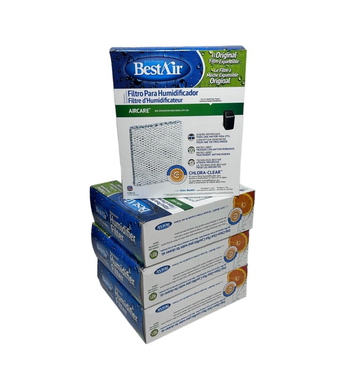 4 Packs Best Air Replacement Humidifier Wick Filter CB43 Fits AIRCARE ...