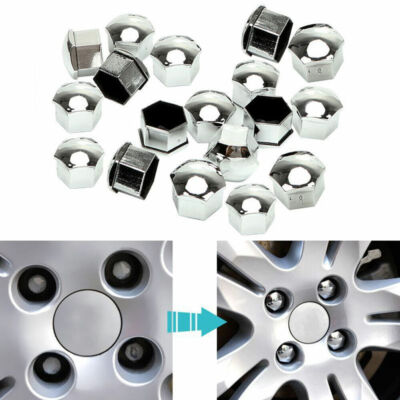 Chrome Car Hub Screw Cover Auto Wheel Nut Caps Bolt Rims Tool ...