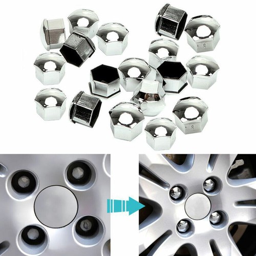 Chrome Car Hub Screw Cover Auto Wheel Nut Caps Bolt Rims Tool ...