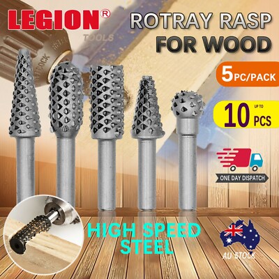 5PCs Wood Working Cutter Drill Bits Rotary Bits Rasp For Wood Grinding ...