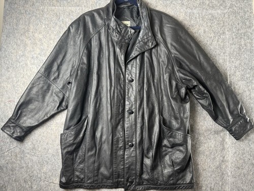 Fitz Wright Leather Jacket Womens Size XL Black 100% Leather *see ...