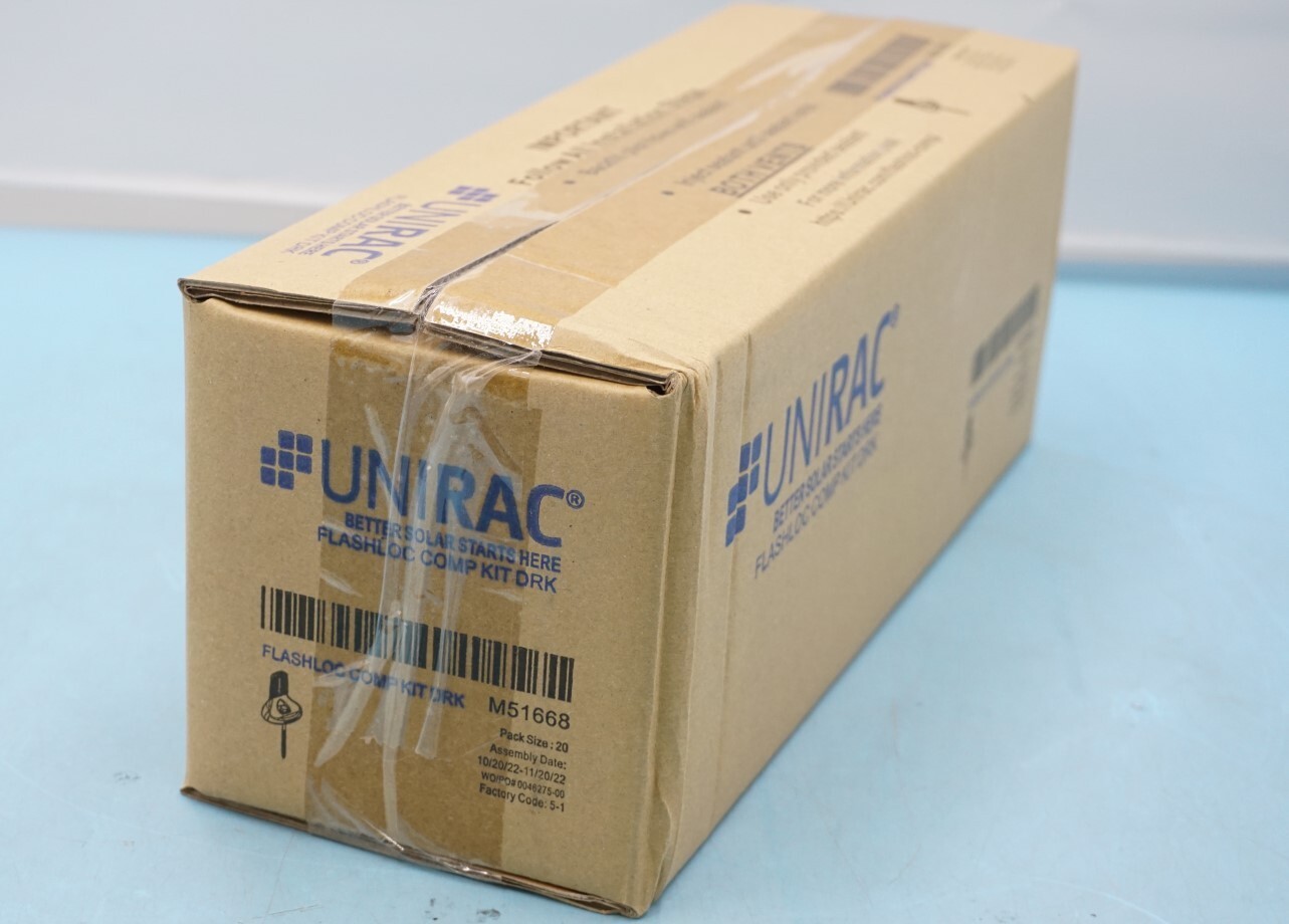Pack of 20 New Unirac M51668 Flashloc Dark Solar Mounts | eBay