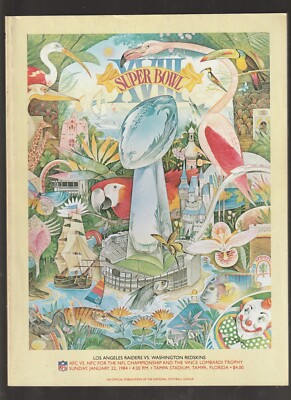 Super Bowl XVIII 18 official game program 1984 Raiders vs. Redskins | eBay