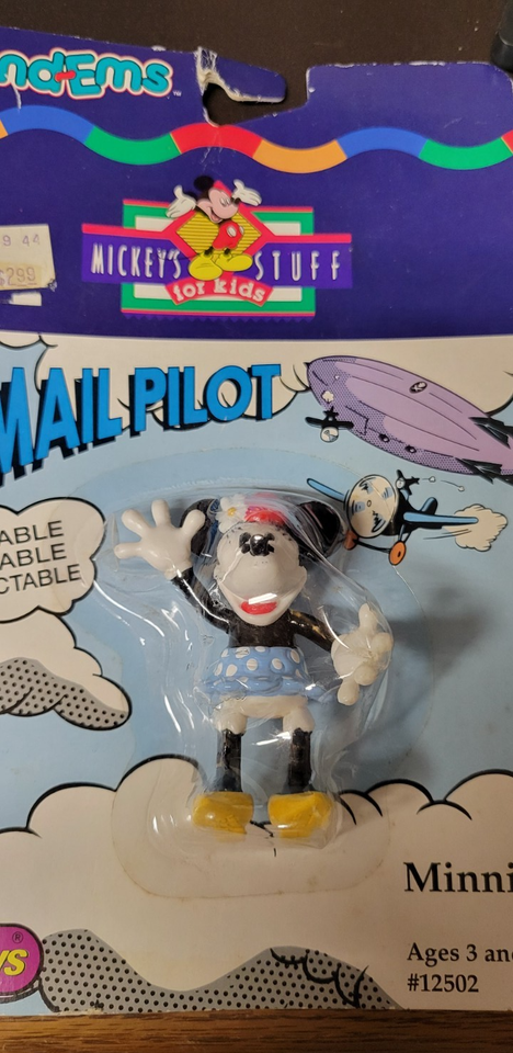 Disney JusToys Bend-Ems Mail Pilot Mickey & Minnie Mouse #12501 #12502 ...