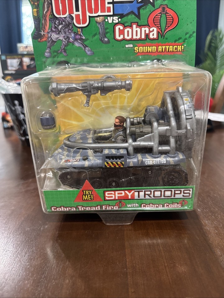 GI Joe Spy Troops Cobra Tread Fire Vehicle with Cobra Coils Figure MOC ...