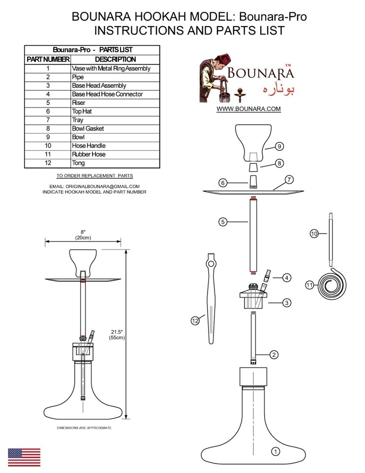 Hookah Shisha. Heavy Duty Stainless Steel Hookah Complete, single hose ...