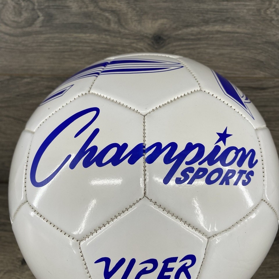 Champion Sports Viper Size 4 Soccer Ball White Blue | eBay