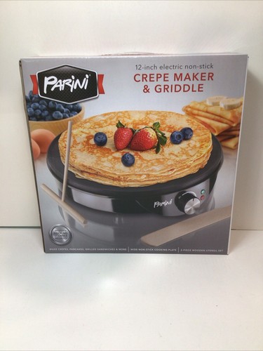 Parini 12” Electric Non-Stick CREPE Maker Griddle Blintzes Pancakes ...