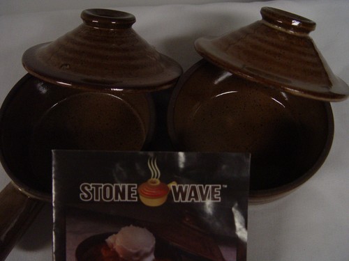 Stone Wave Microwave Cooker Ceramic Stoneware ( Set of 2) | eBay