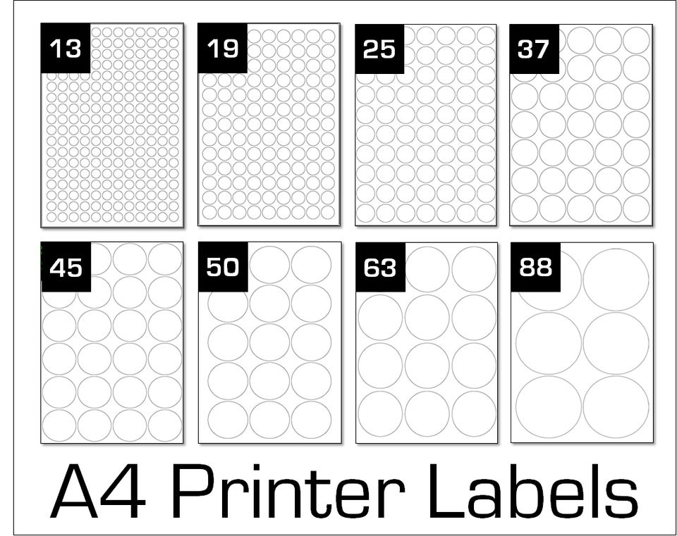 Premium Inkjet Gloss Stickers | A4 Sheets Of Glossy Inkjet Labels ...