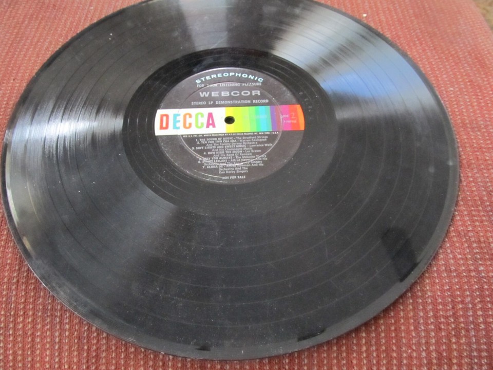RARE Webcor Demonstration Vinyl LP Album DL 738089 "Not For Sale" RECORD ONLY | eBay