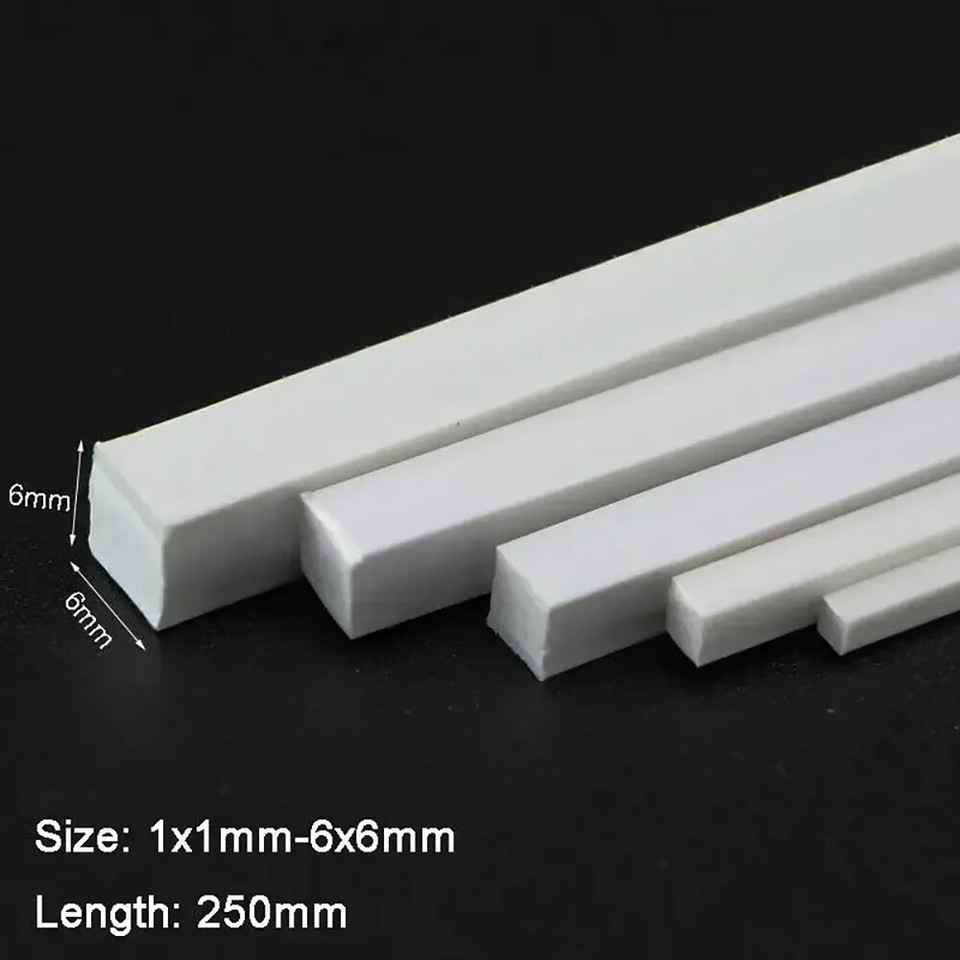 ABS Styrene Plastic Strip Tube Round Square Flat U H L Type Bar Length ...