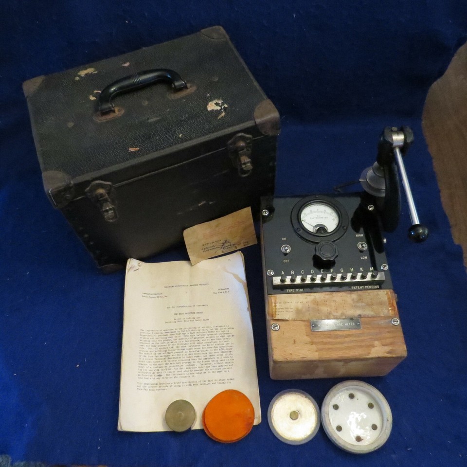 Vintage Hart Moisture Meter Type K101 Weston DC Galvanometer Model 301 ...