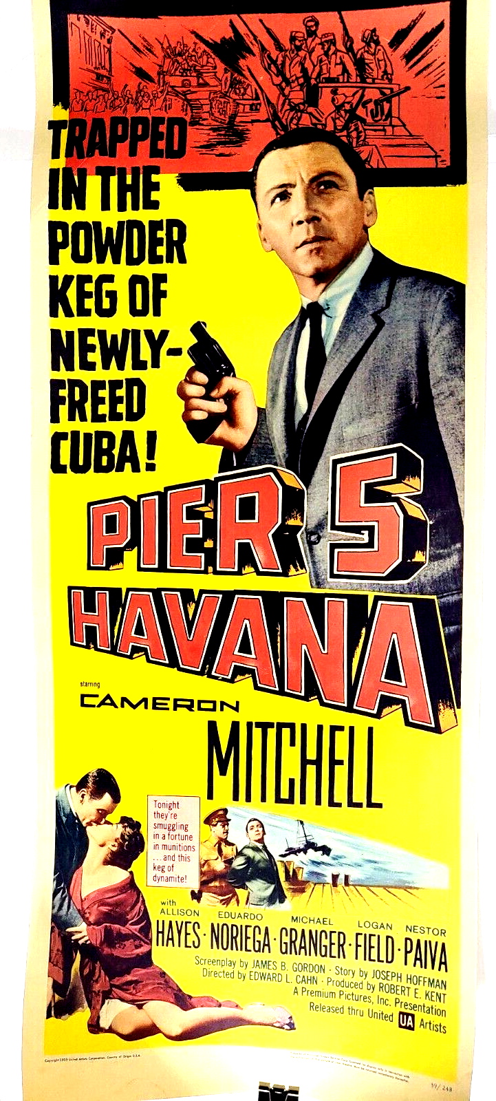 Pier 5 Havana Cameron Mitchell Cuba Vintage Movie Poster original ...