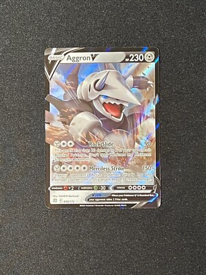 Pokemon Ultra Rare Holo Foil Aggron V Card 096/172 Brilliant Stars | eBay