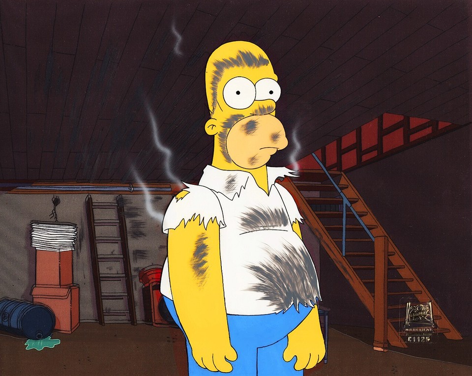 1998 The Simpsons Original Fox Animation Cel Wizard of Evergreen ...