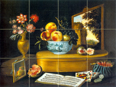 Art Jacques Linard Still Life Mural Fruits Ceramic Backsplash Tile #843 ...