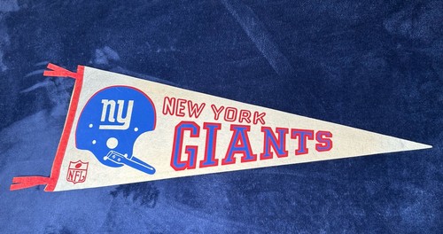 VTG 1967 NFL New York Giants Single Bar Helmet Felt Pennant 30” | eBay