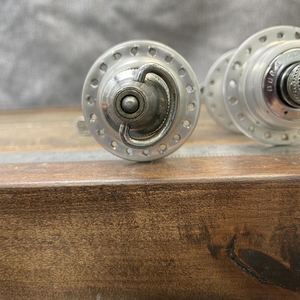 Vintage Shimano Dura-Ace 1st Gen Bike Hub Set 36H 36 Front Rear 120 70s ...